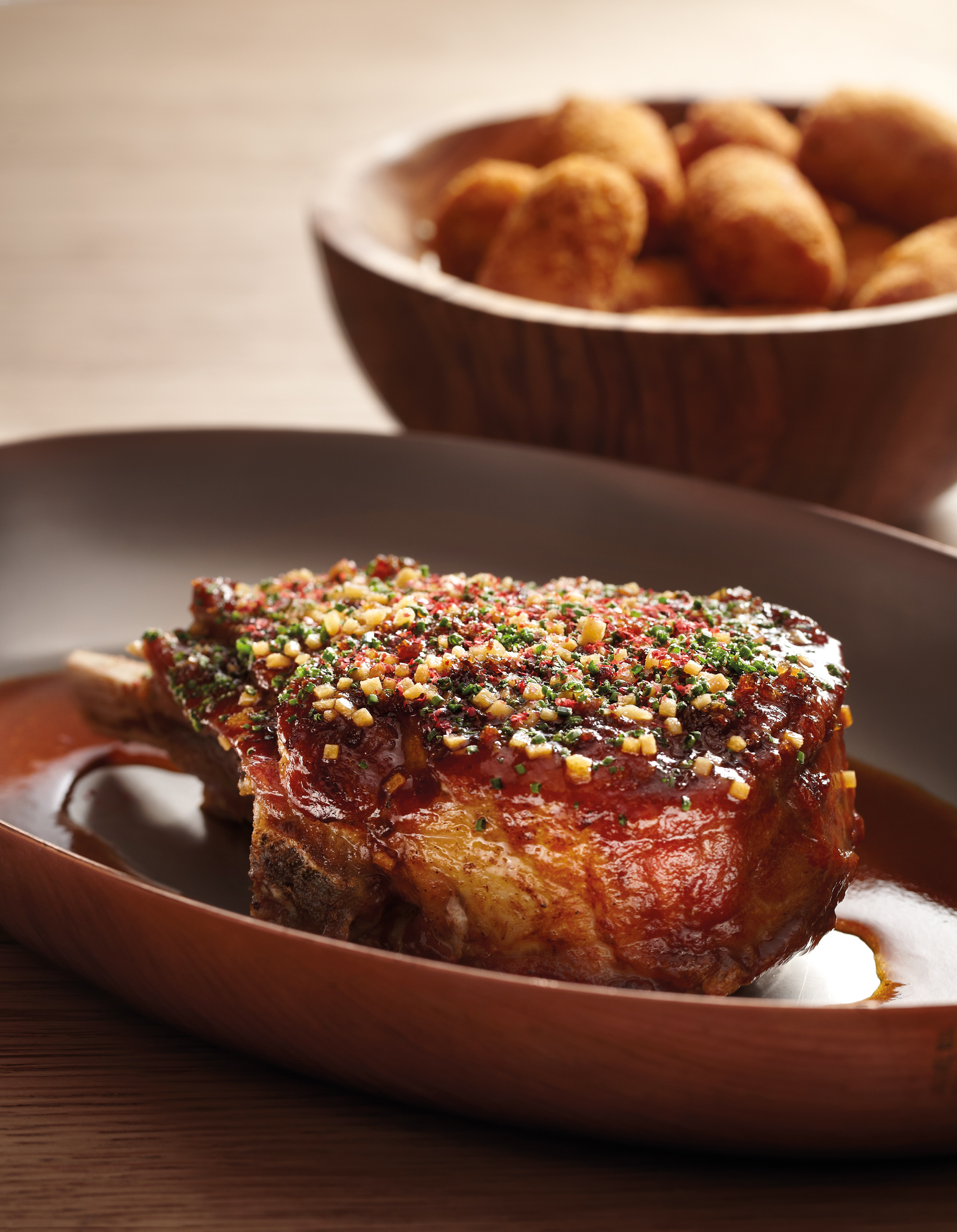 Pan-fried veal chop with truffle croquettes | Blog | Brémond Fils